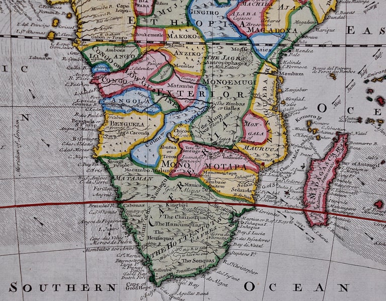 Emanuel Bowen - Africa: An Original 18th Century Hand-coloured Map by E ...