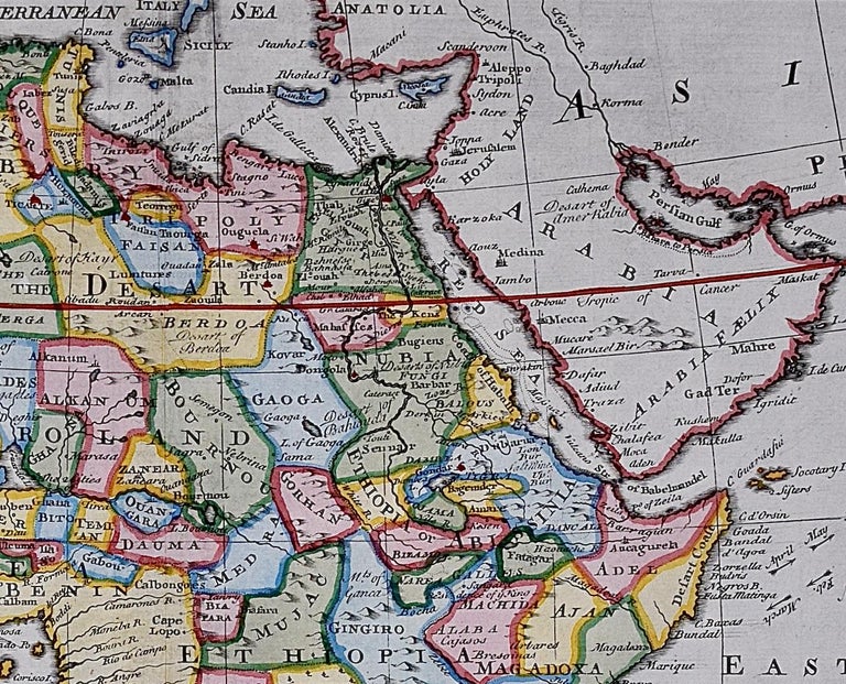 Emanuel Bowen - Africa: An Original 18th Century Hand-coloured Map by E ...