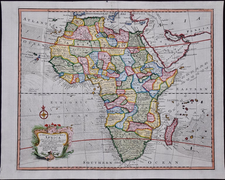 Emanuel Bowen - Africa: An Original 18th Century Hand-coloured Map by E ...