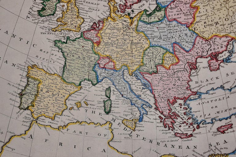 Emanuel Bowen - Europe: An Original 18th Century Hand-coloured Map by E ...