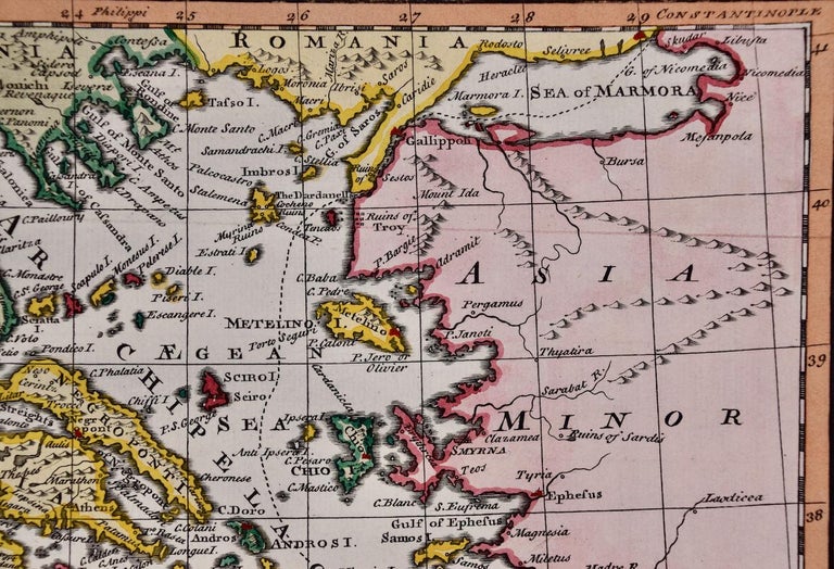 Emanuel Bowen Mainland Greece And Islands An Original 18th Century