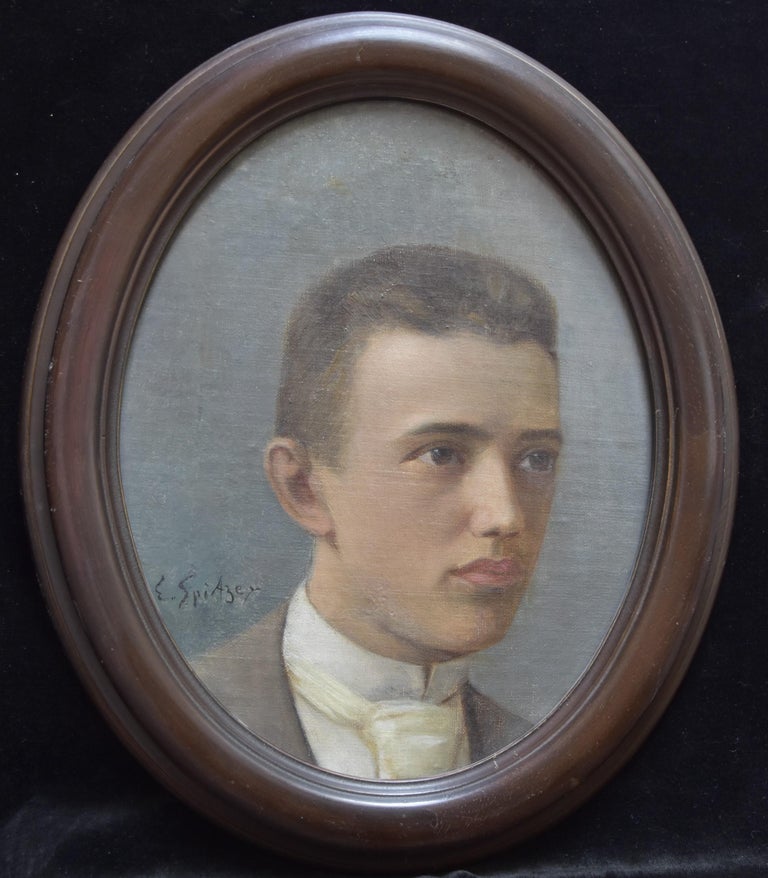 Emanuel Spitzer - Emanuel Spitzer (1844-1919) Portrait of a young man ...