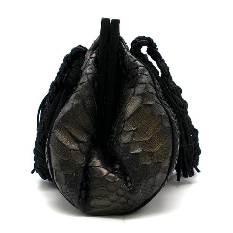 Emanuel Ungaro Black Leather Shoulder Bag at 1stDibs