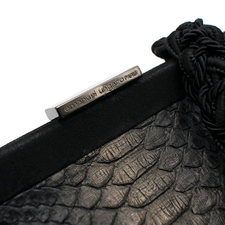 Emanuel Ungaro Black Leather Shoulder Bag at 1stDibs