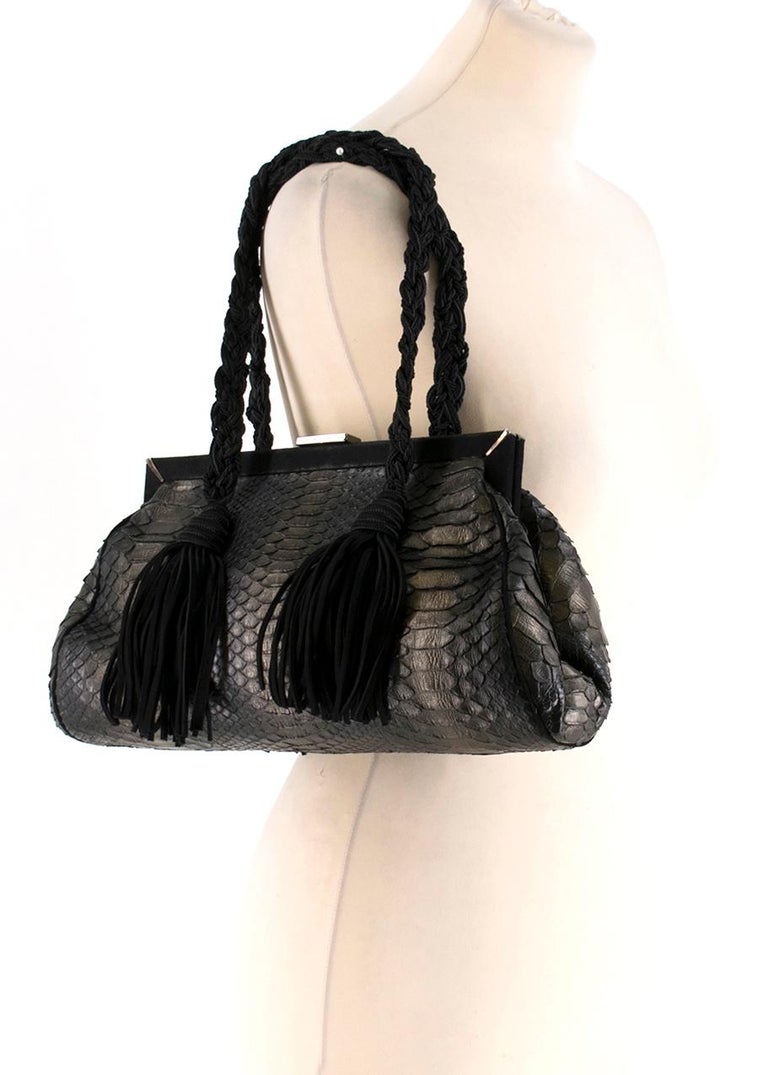 Emanuel Ungaro Black Leather Shoulder Bag at 1stDibs