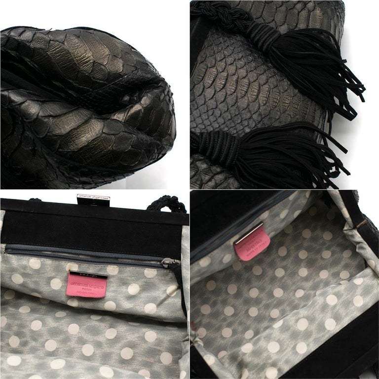 Emanuel Ungaro Black Leather Shoulder Bag at 1stDibs