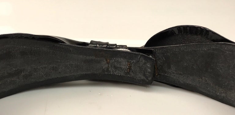 Emanuel Ungaro Black Patent Belt with Bow For Sale at 1stDibs