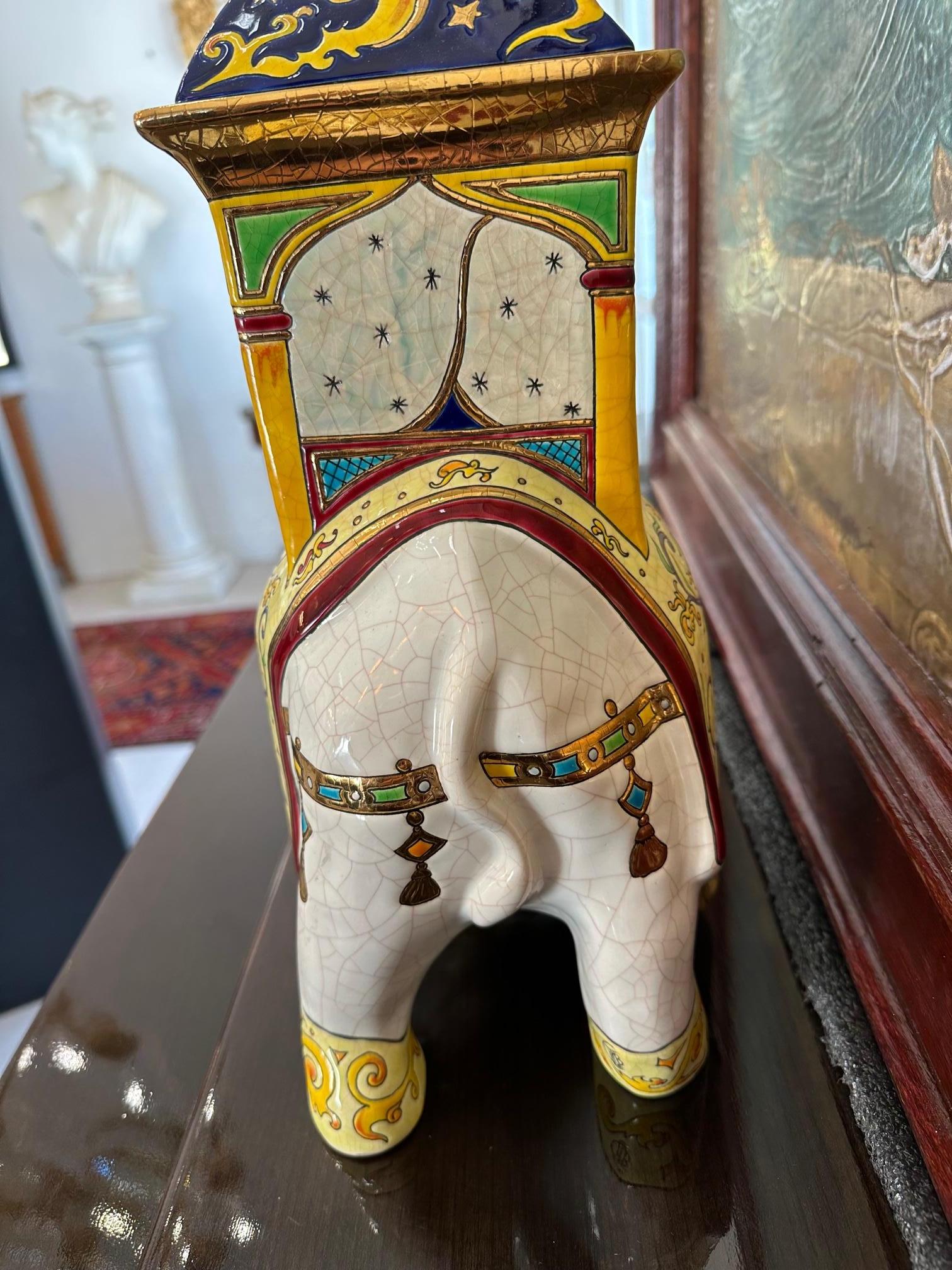 Emaux de Longwy Maharaja Elephant For Sale at 1stDibs