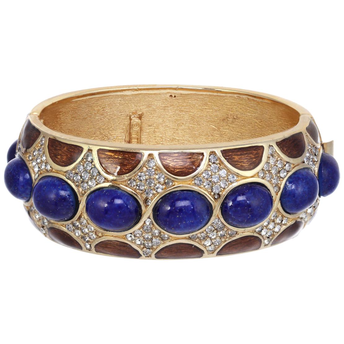 Dominique Aurientis Paris Vintage Multi-Color Stone Cuff Bracelet For ...