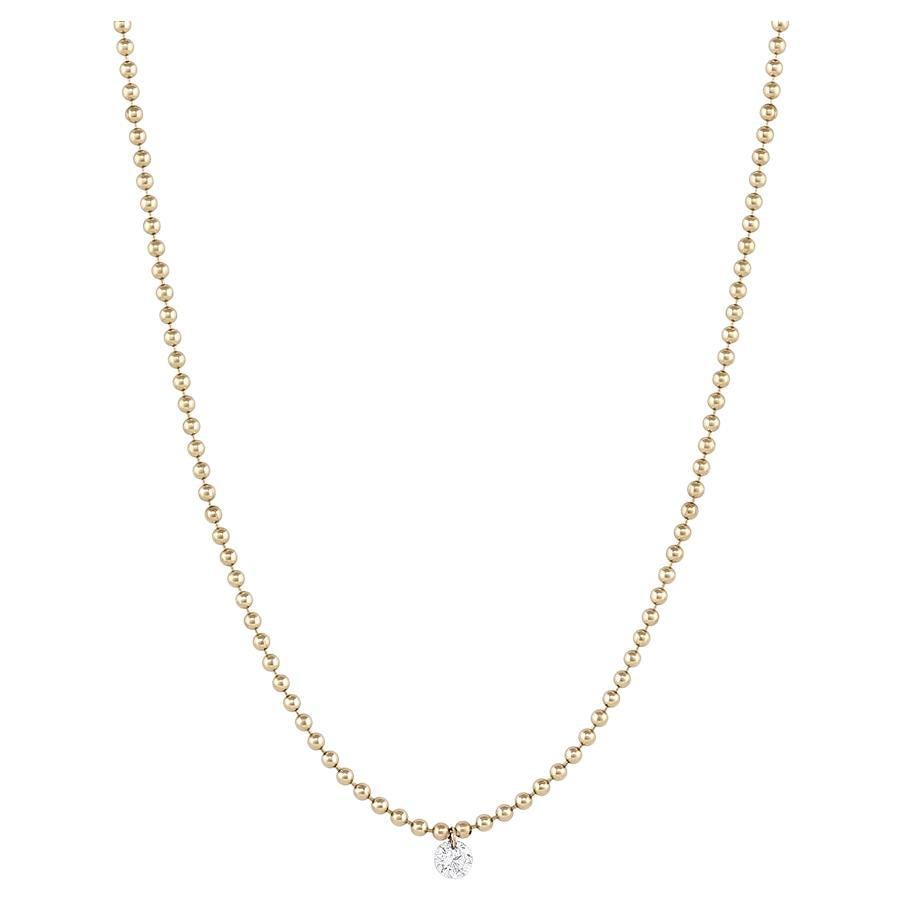EMBLM Double Ball Chain Necklace – 14k Yellow Gold For Sale at 1stDibs