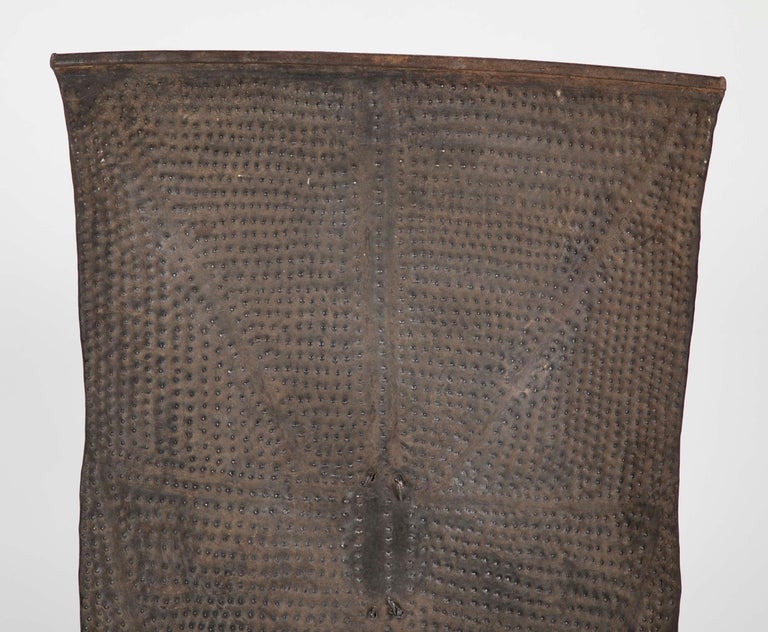 Embosed Metal Kirdi Shield from Cameroon on Bronze Stand For Sale at ...