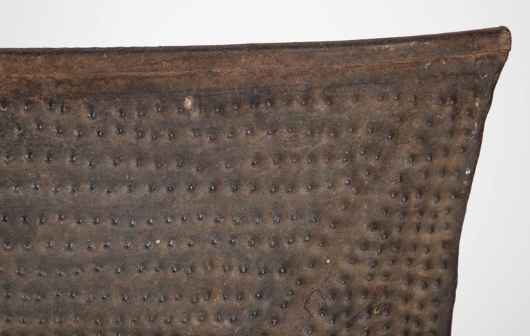 Embosed Metal Kirdi Shield from Cameroon on Bronze Stand For Sale at ...