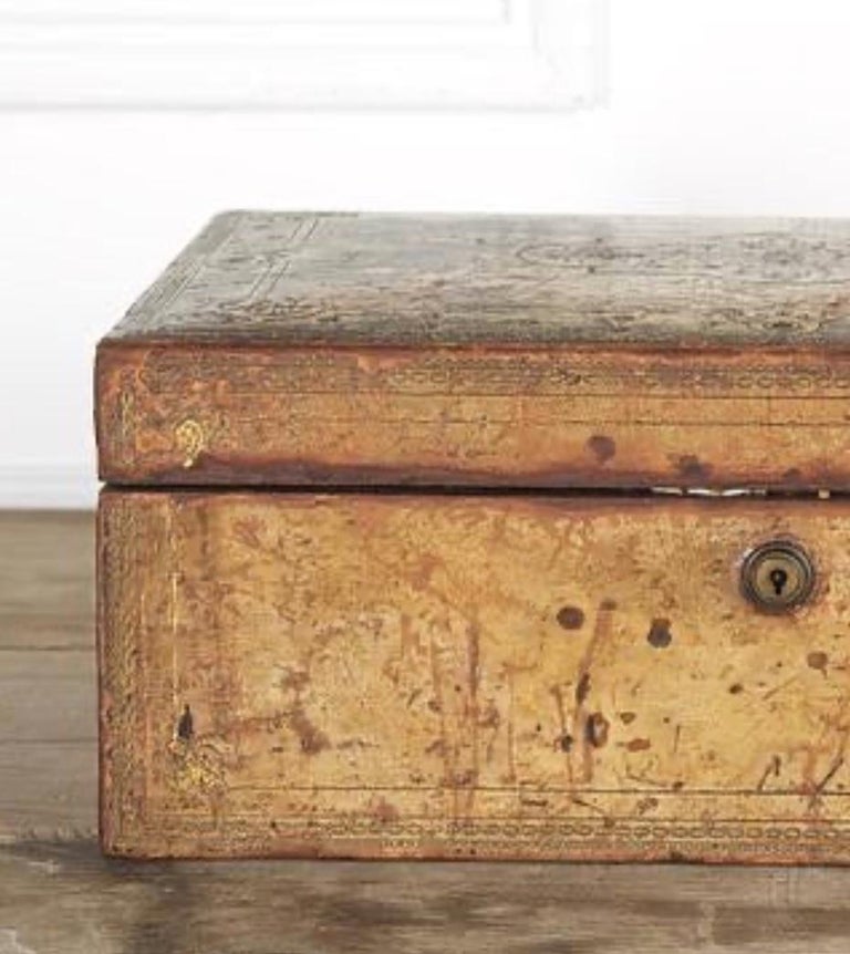 Embossed Leather Box For Sale at 1stDibs