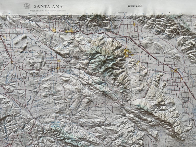 Embossed Santa Ana Map For Sale at 1stDibs
