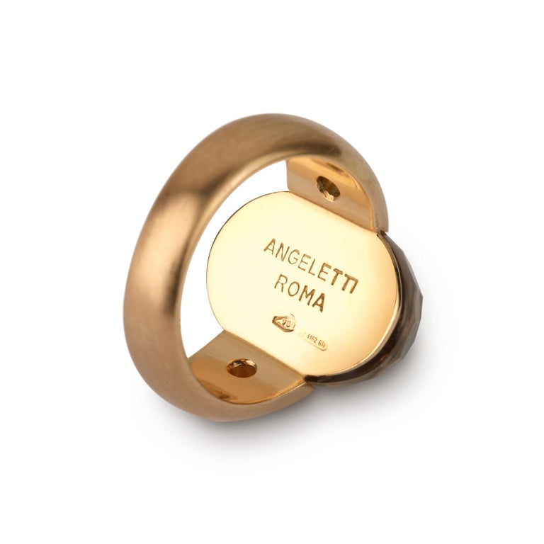 Embrace Collection Rose Gold Ring with Smoky Quartz and Diamonds For ...