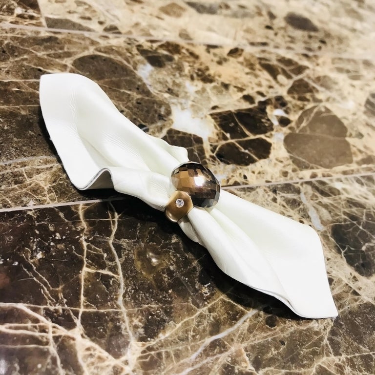 Embrace Collection Rose Gold Ring with Smoky Quartz and Diamonds For ...