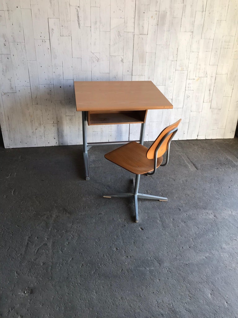 Embru Original 1960s Swiss Made School Bench, Desk, Office Table and ...