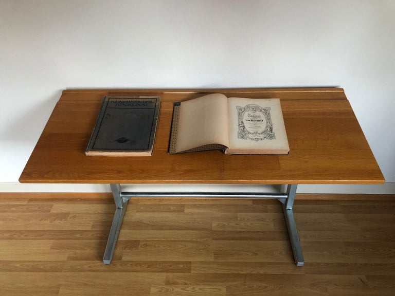 Embru Patent 1989 Swiss Made Authentic School Desk Industrial Office