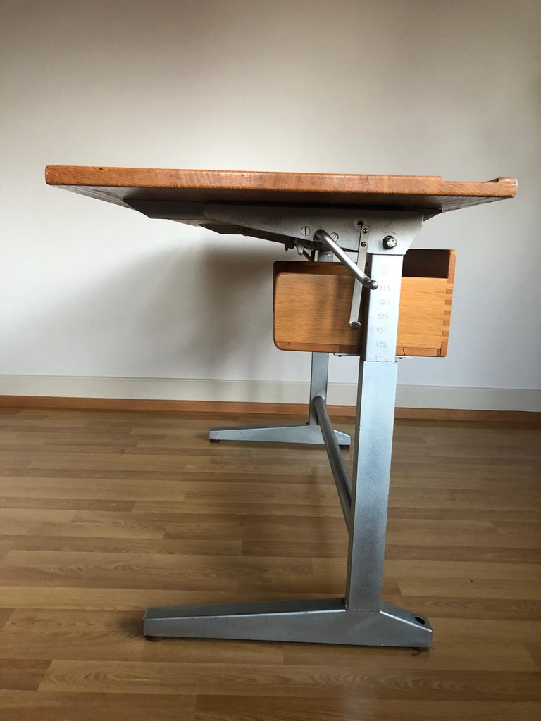 Embru Patent 1989 Swiss Made Authentic School Desk Industrial Office ...