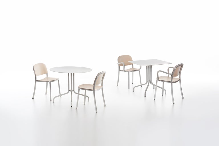 Emeco Armchair in Brushed Aluminum and Ash by Jasper Morrison For Sale ...