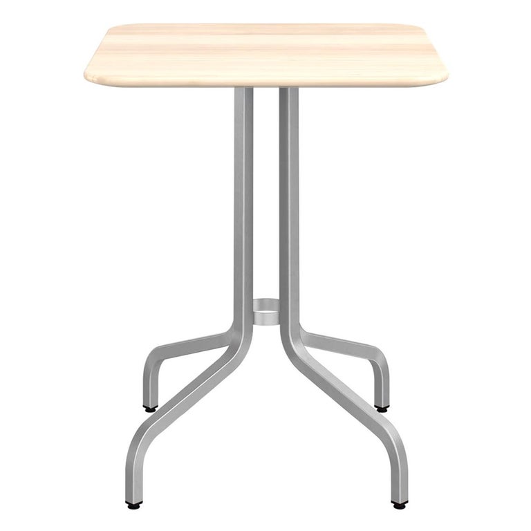 Emeco 1 Inch Small Cafe Table with Aluminum Legs and Wood Top by Jasper ...