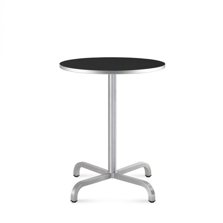 Emeco 20-06 Small Round Café Table with Black Laminate Top by Norman ...