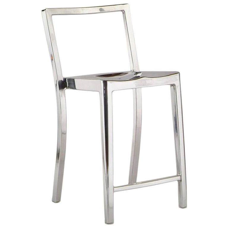 Emeco Icon Counter Stool in Polished Aluminum by Philippe Starck For ...