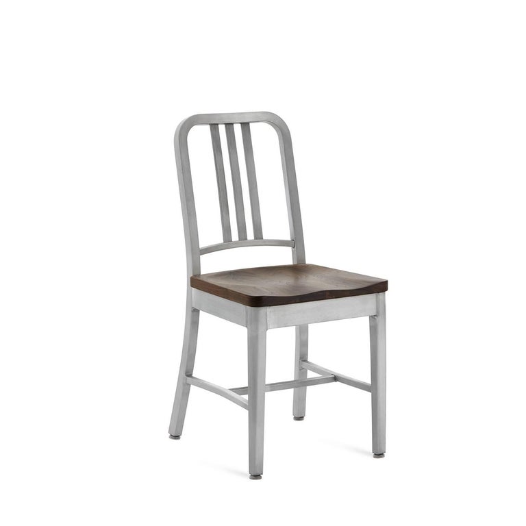 Emeco Navy Chair in Brushed Aluminum and Walnut by US Navy For Sale at ...