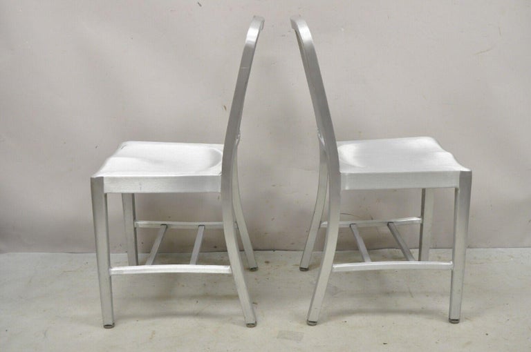 Emeco Navy Collection Brushed Aluminum Side Chair 1006 - A Pair For ...