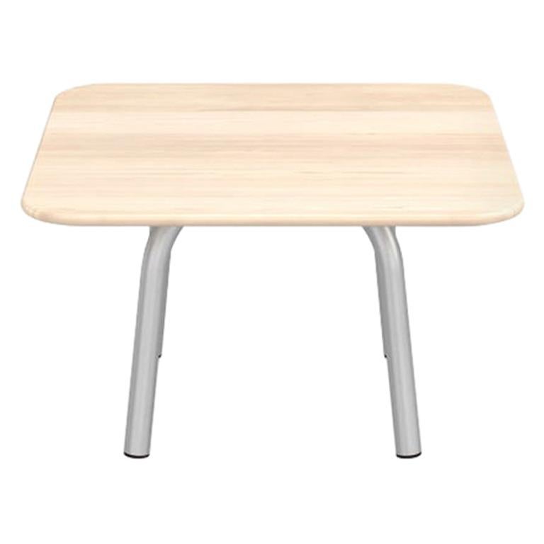 Emeco Parrish Small Aluminum Low Table with Wood Top by Konstantin Grcic For Sale at 1stDibs