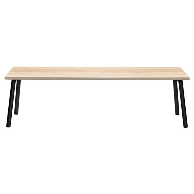 Emeco Run 3-Seat Bench in Accoya Wood and Black Frame by Sam Hecht and ...