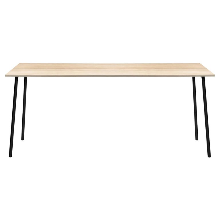 Emeco Run 96" High Table in Accoya with Black Frame by Sam Hecht and ...