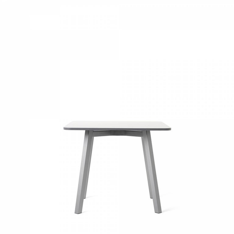 Emeco Su Low Table in Natural Aluminum with White Laminate Top by Nendo ...