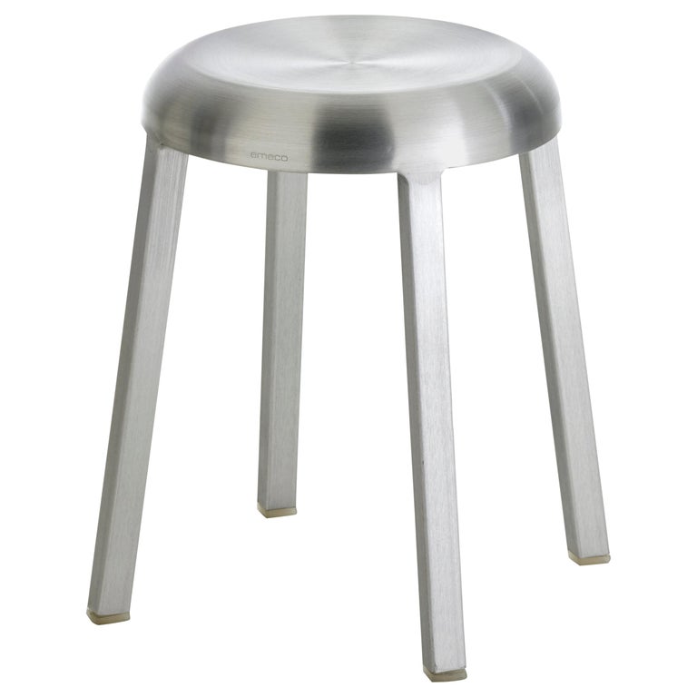 Emeco ZA Small Stool in Brushed Finish by Naoto Fukasawa For Sale at ...