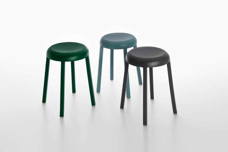 Emeco ZA Small Stool in Dark Grey Finish by Naoto Fukasawa For Sale at ...
