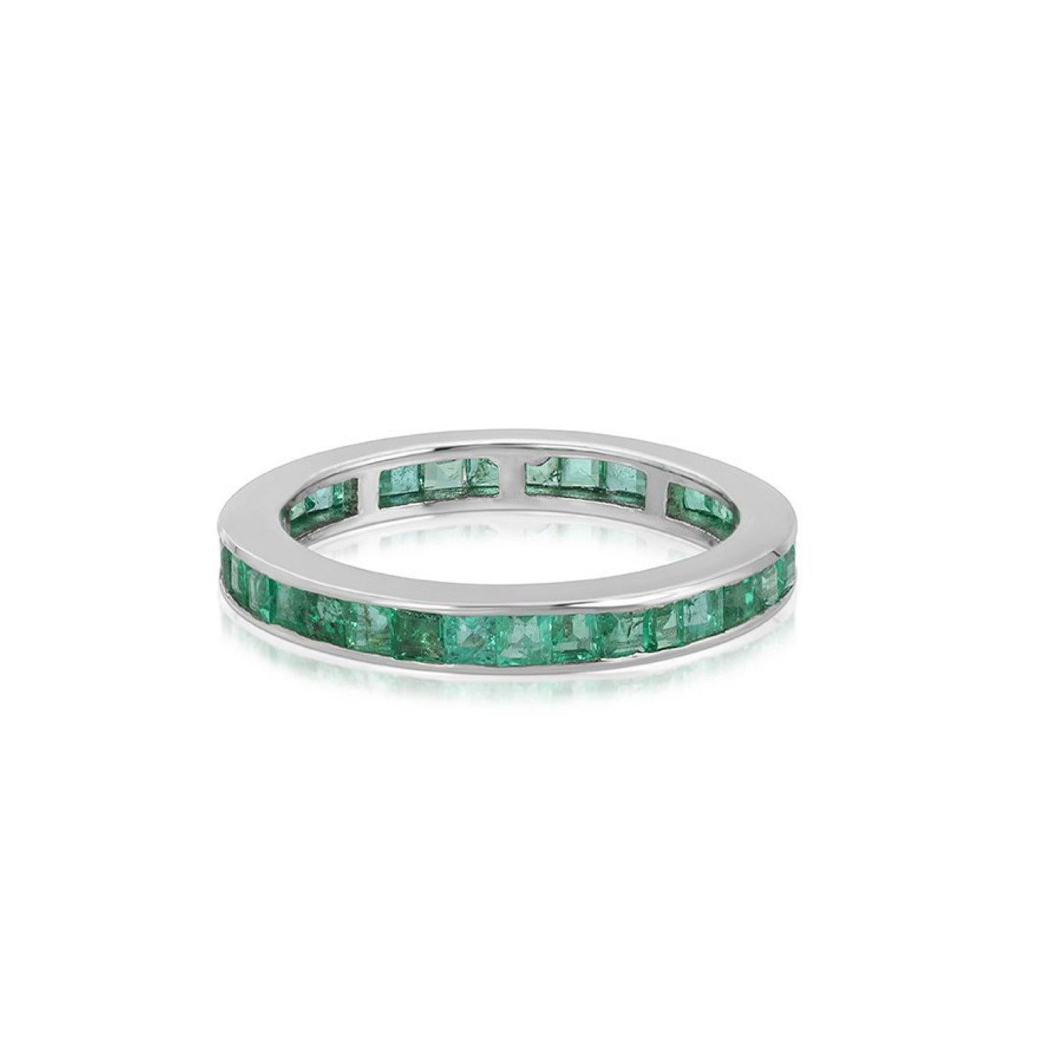 Emerald Baguette Eternity Band For Sale at 1stDibs | emerald baguette ...