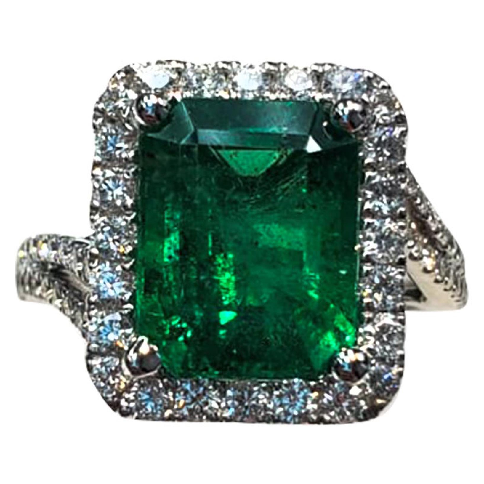 CARTIER Emerald Cut Diamond Signet Ring at 1stDibs