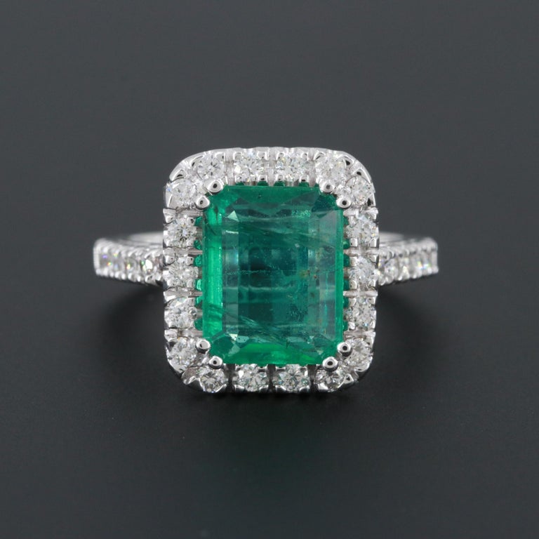 Customizable Emerald Cut Antique Engagement Ring, Vintage Diamond ...