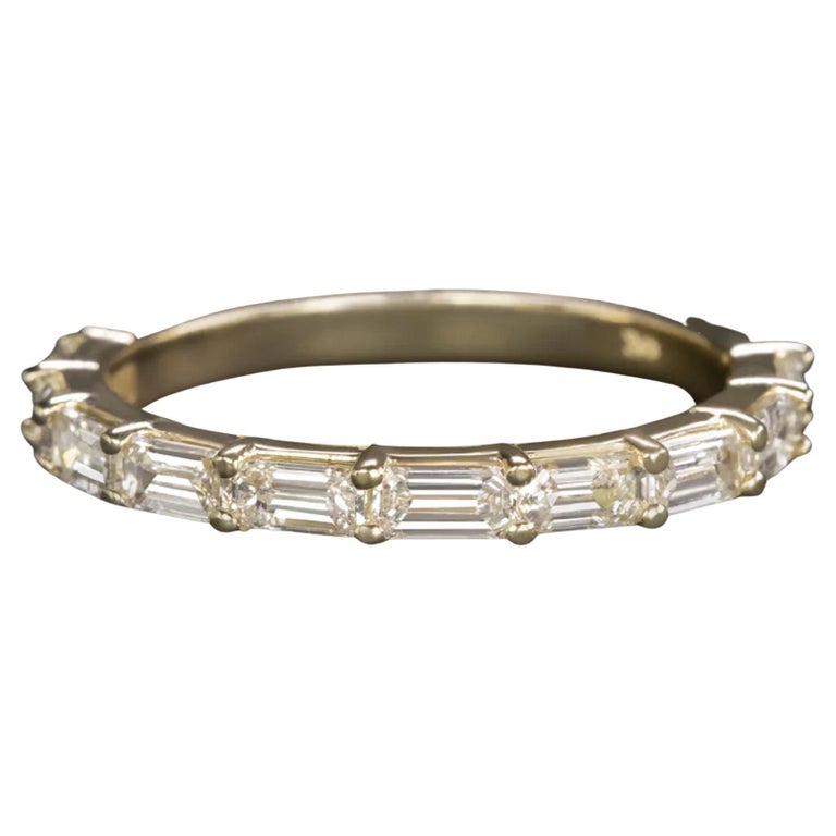 Emerald Cut Diamond Baguette Band Ring For Sale at 1stDibs