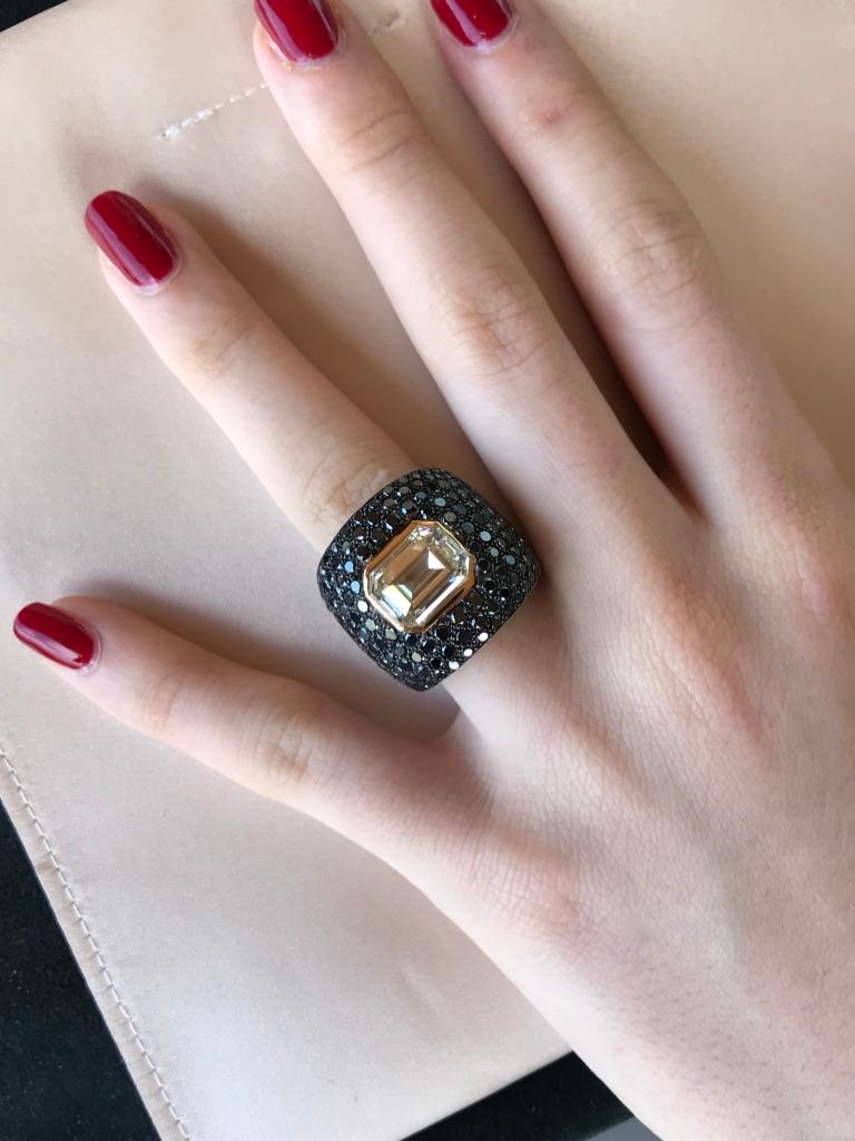 Emerald Cut Diamond Ring by Edouard Nahum For Sale at 1stDibs