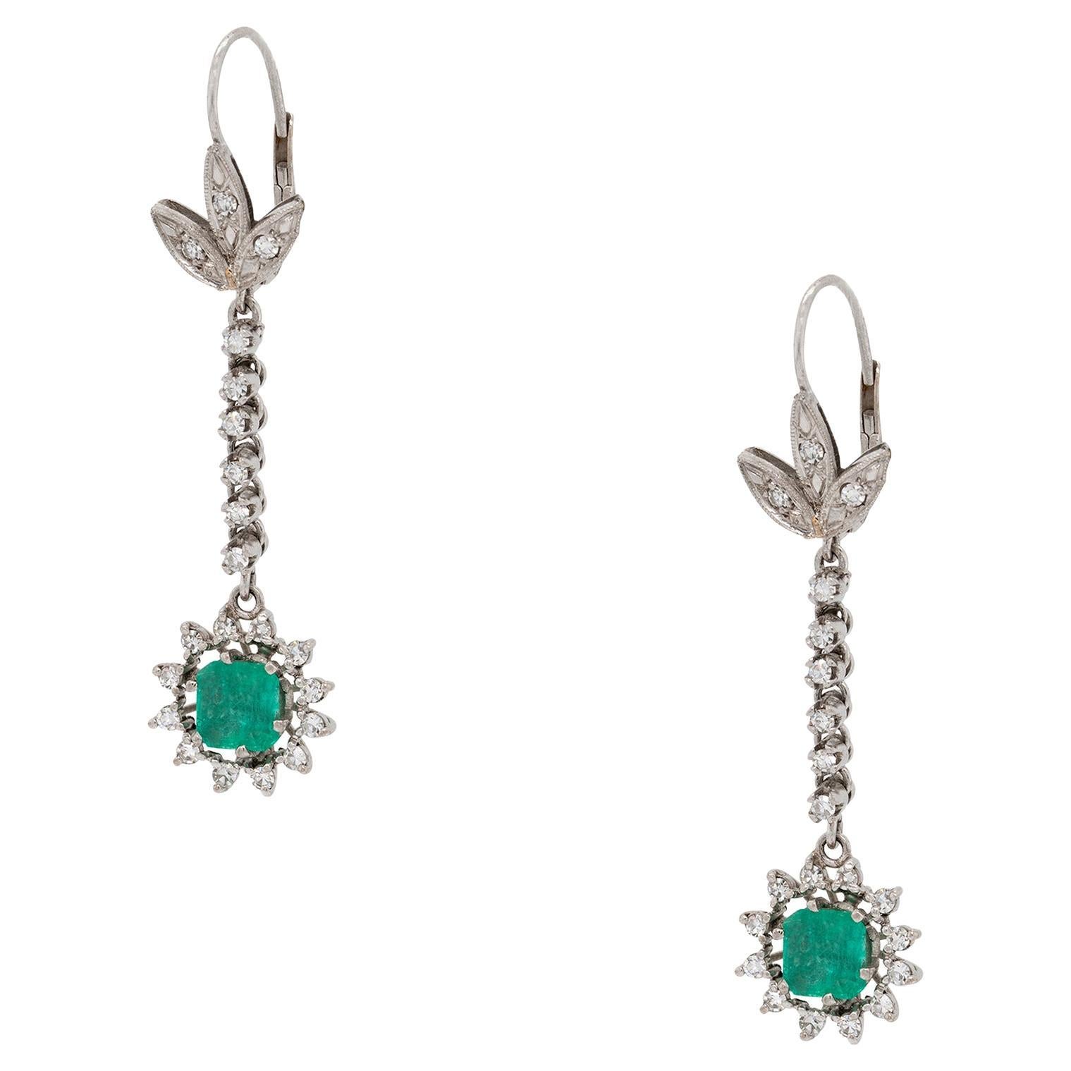 4.33 Carat Diamond Five String Dangle Earrings 14 Karat in Stock For ...