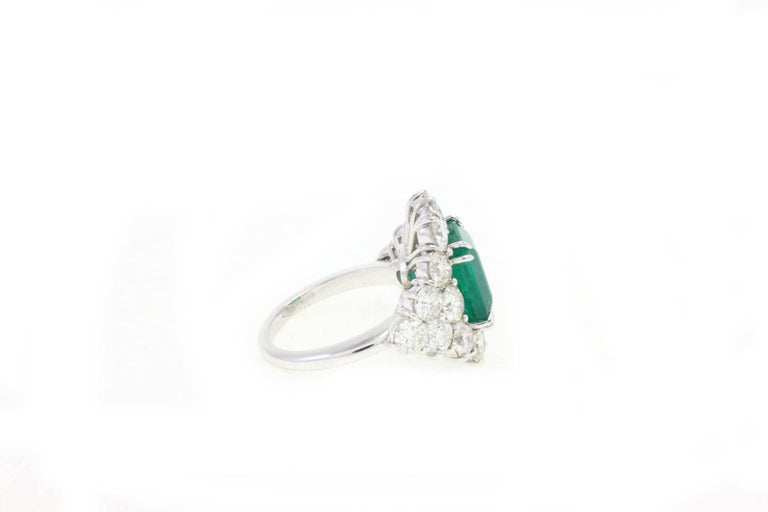 Emerald Diamond Gold Oz Ring For Sale at 1stDibs