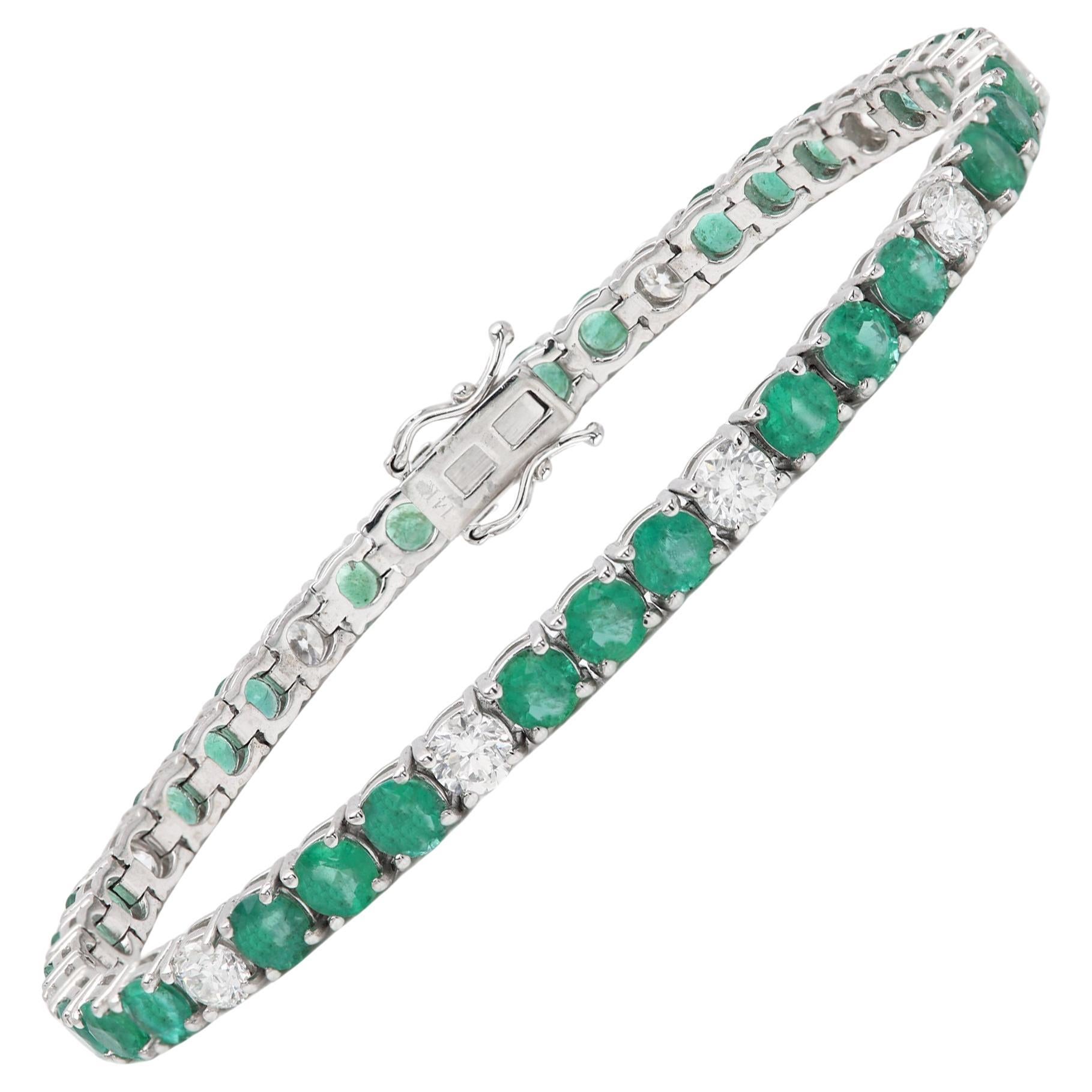 16.83 Ct Elegant Mint Green Amethyst Tennis Bracelet in 925 Silver ...