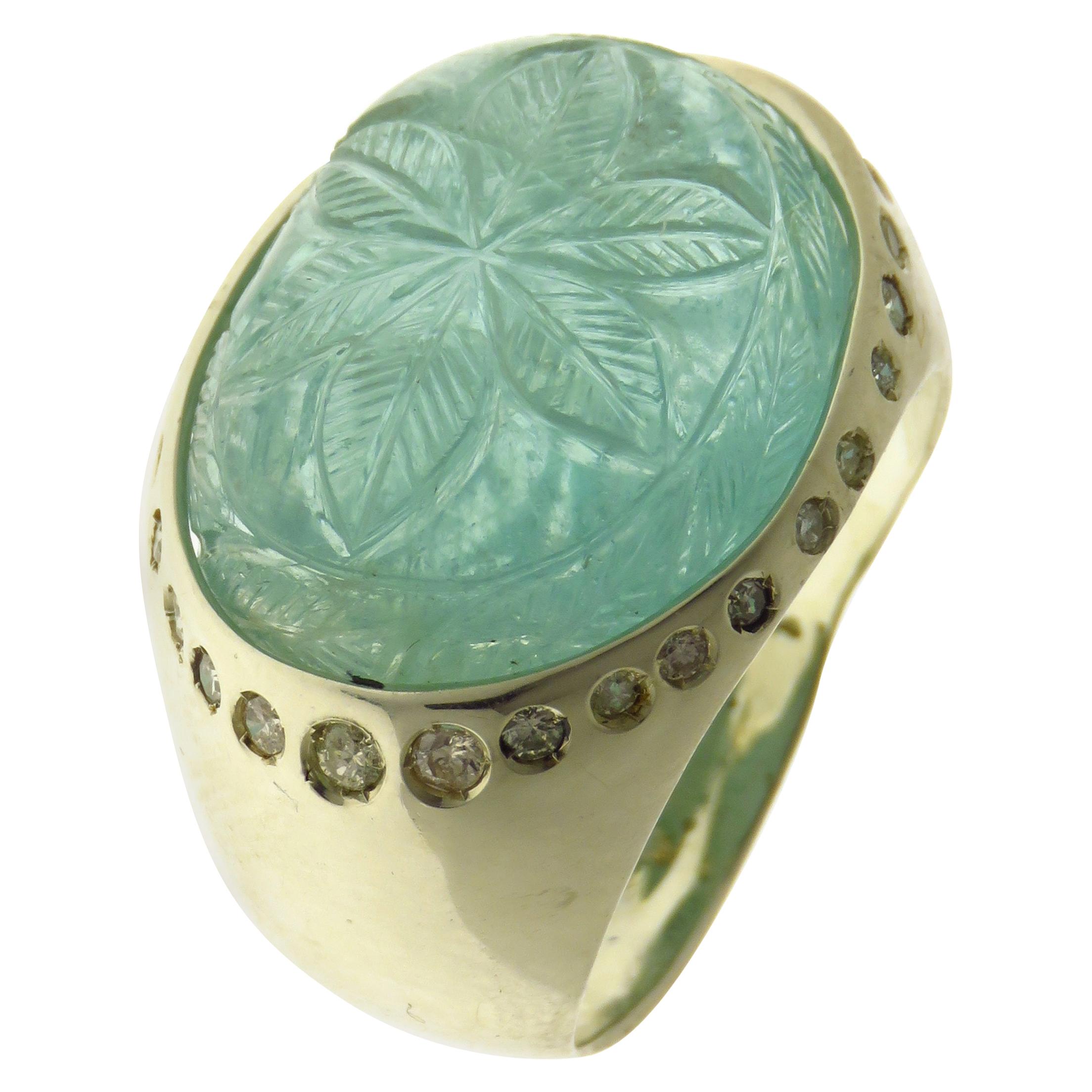 Diamonds 18 Karat White Gold Cocktail Ring Handcrafted in Italy For ...