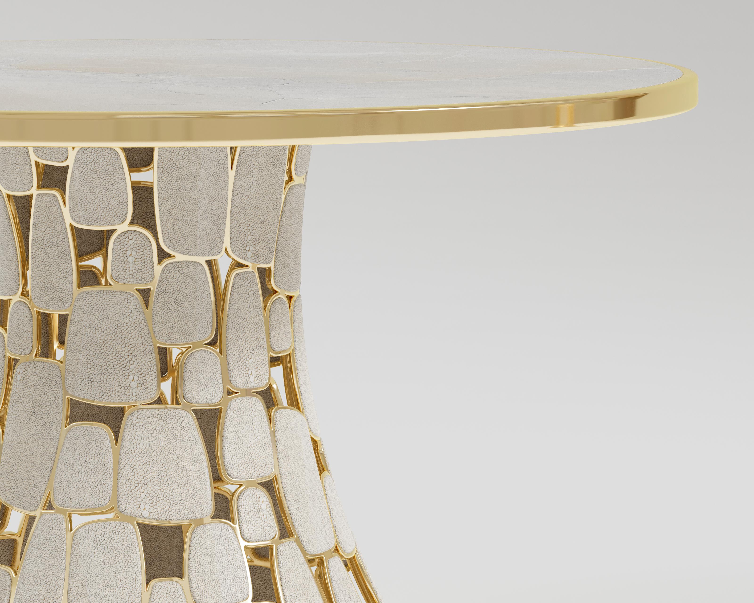 Emerald Entrance Console Shagreen Leather by Palena Furniture For Sale ...