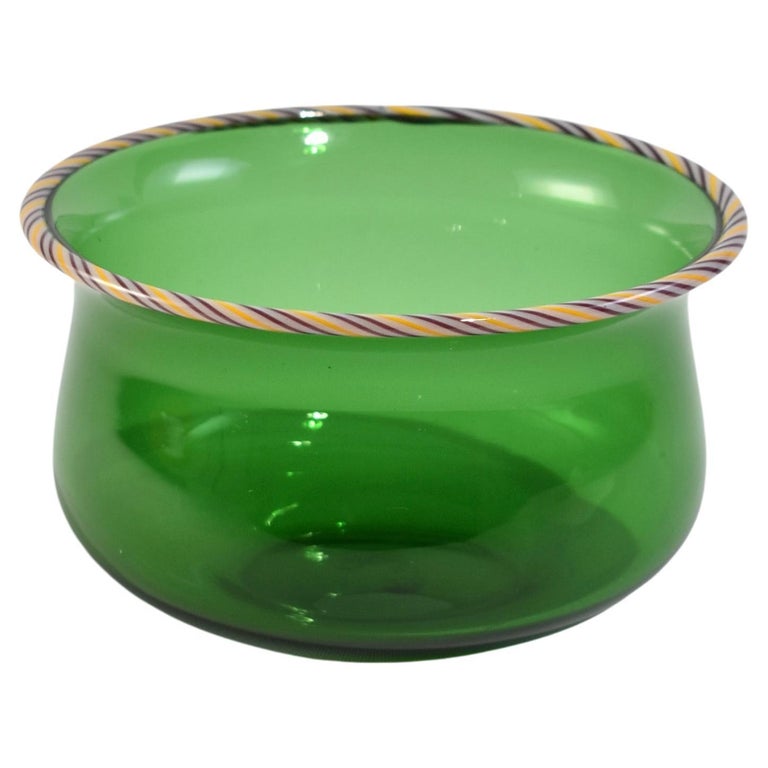 Emerald Glass Bowl For Sale at 1stDibs