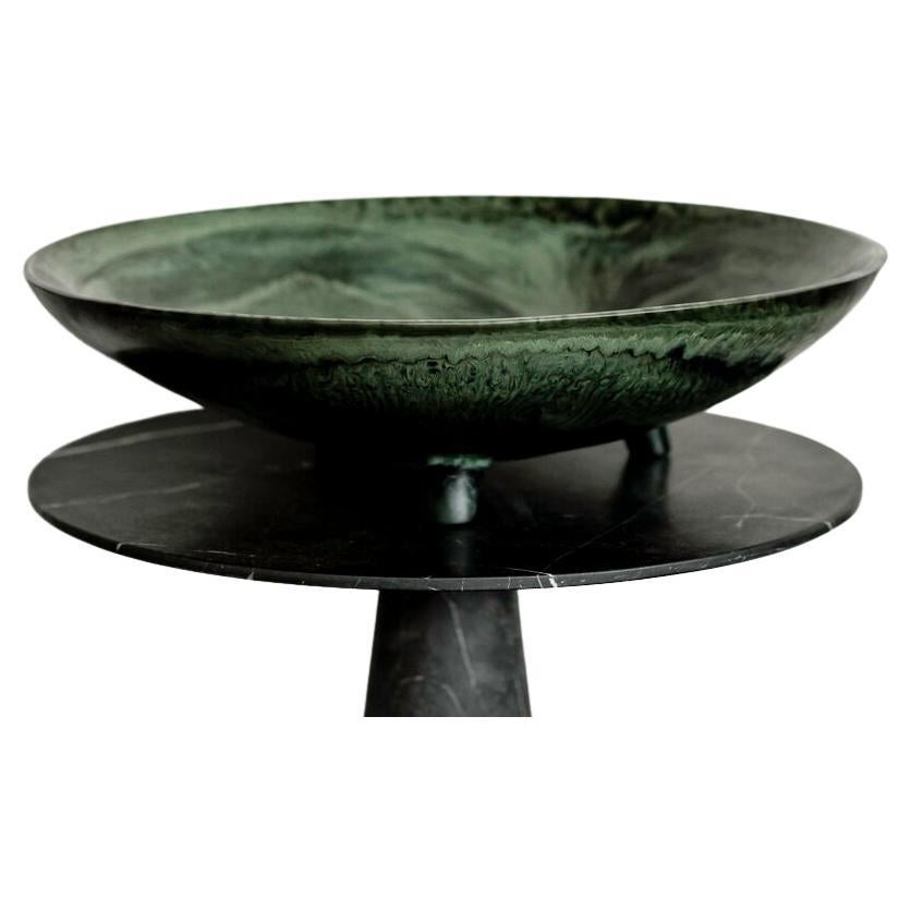 Emerald Green and Black Footed Resin Centerpiece by Monica Calderon at ...