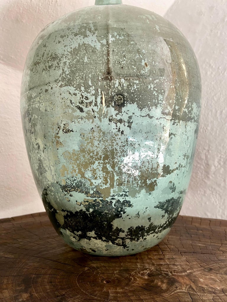 Emerald Green Demijohn From Puebla, Mexico, Circa 1930's at 1stDibs