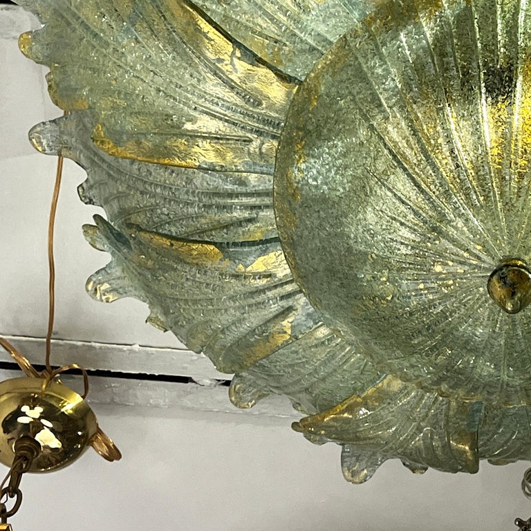 Emerald Green Murano Light Fixture For Sale at 1stDibs