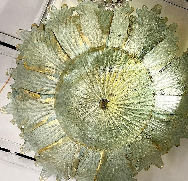 Emerald Green Murano Light Fixture For Sale at 1stDibs